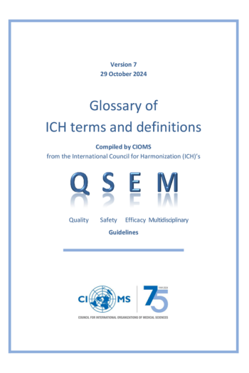 Glossary of ICH terms and definitions - CIOMS